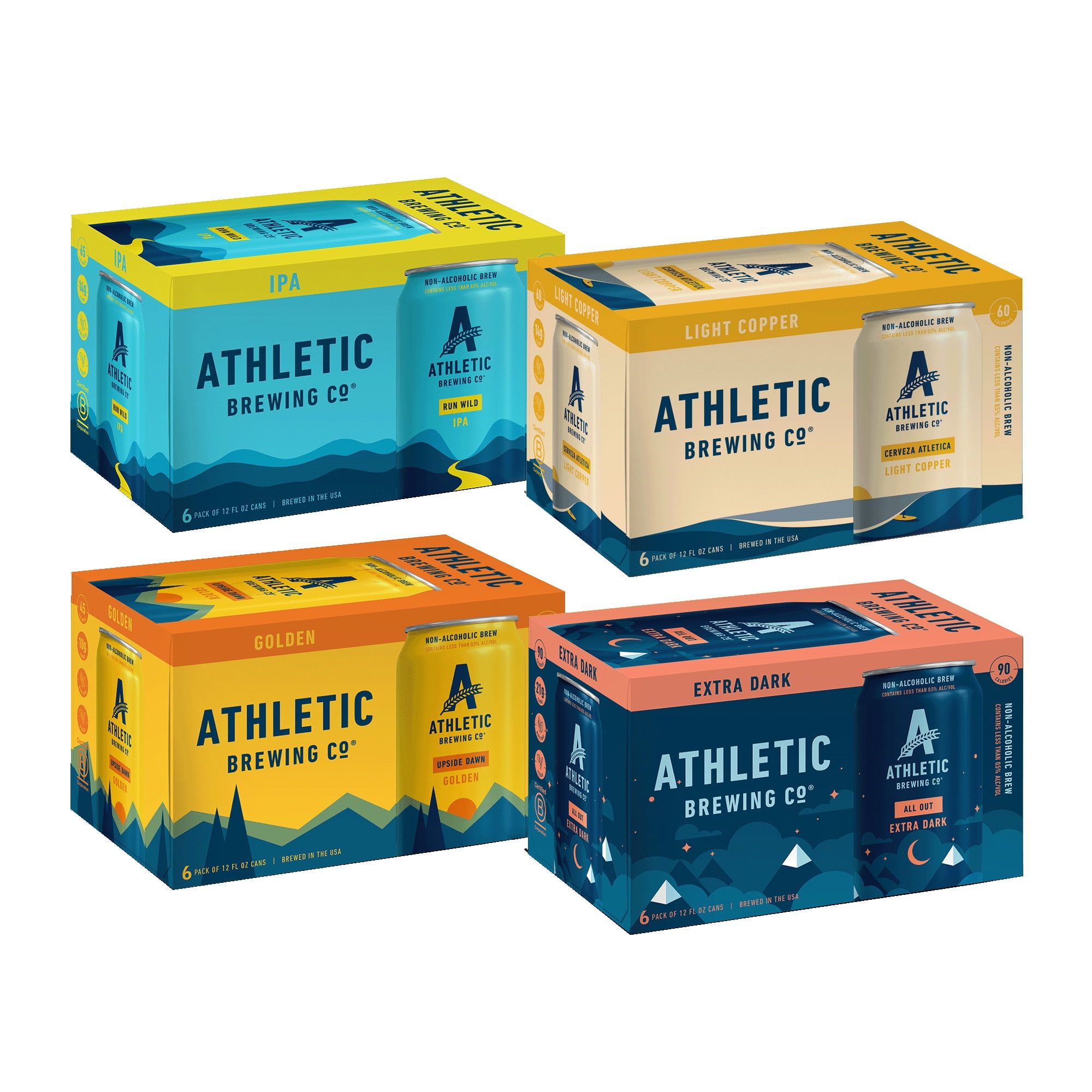Athletic Brewing Company - 24 Pack Craft Non-Alcoholic Beer Mix & Craft ...