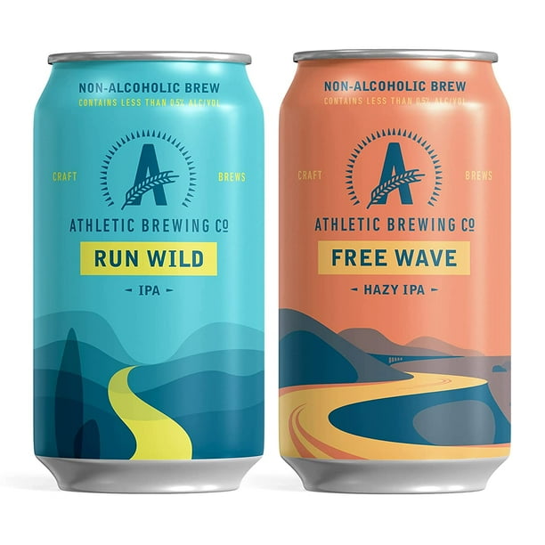 Athletic Brewing Company Run Wild IPA and Free Wave Hazy IPA Mixed Case ...
