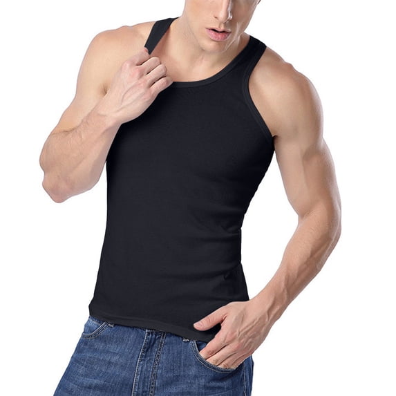 Athletic Compression Solid Tank Tops For Men Summer Relaxed Outdoor ...