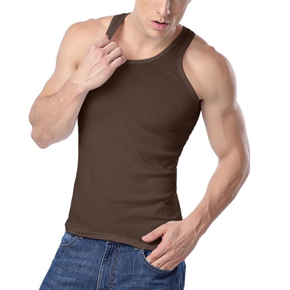 Athletic Compression Solid Tank Tops For Men Summer Relaxed Outdoor ...