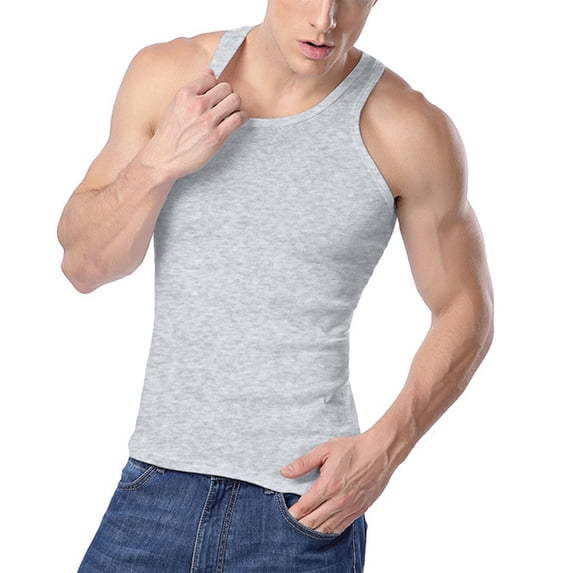Athletic Compression Solid Tank Tops For Men Summer Relaxed Outdoor ...