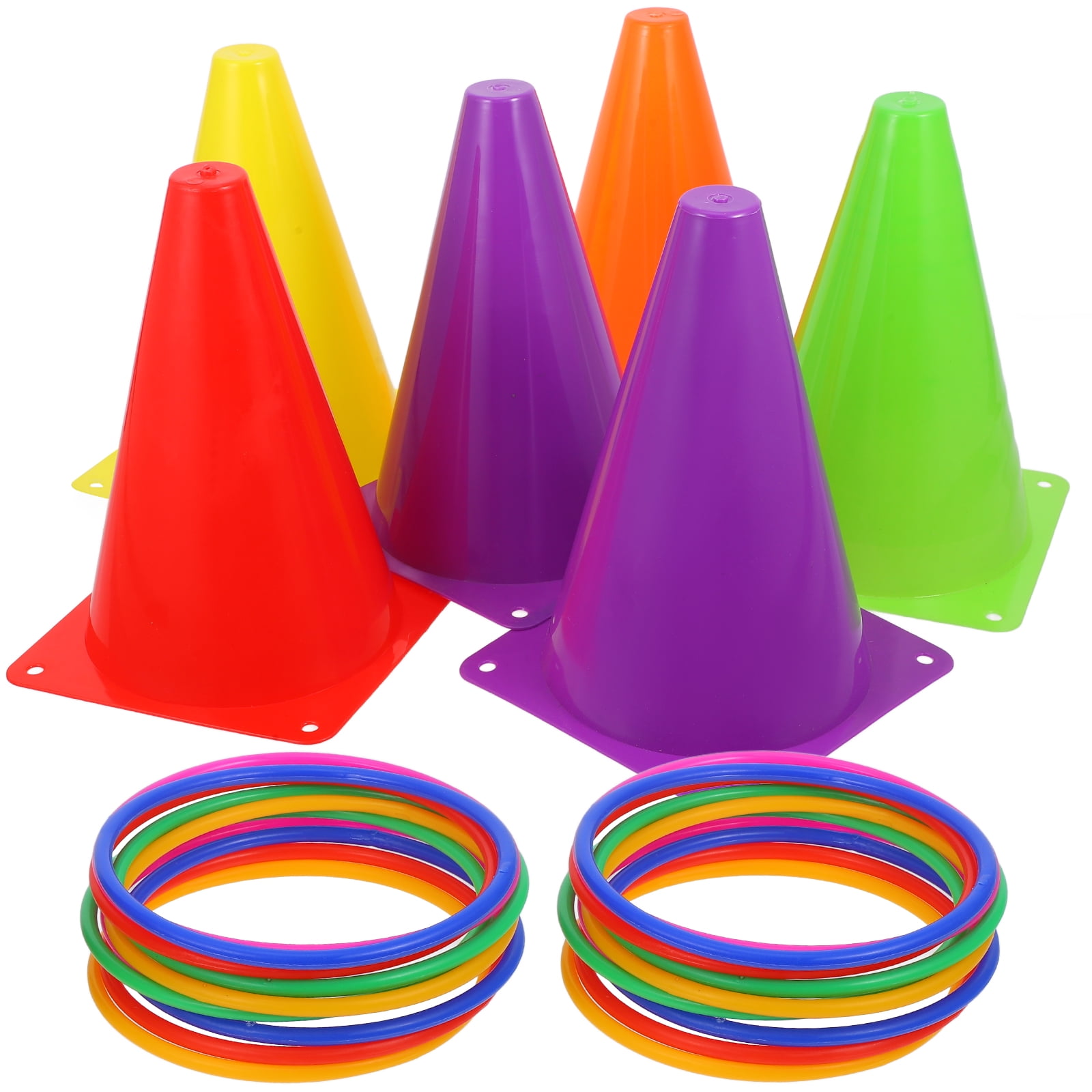 Athletic Cones and Small Rings Hoops Ice Cream Soccer Training Tools ...
