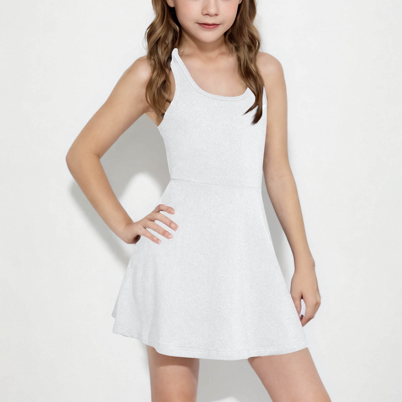 Athletic Dresses for Girls Size 4-15 Sleeveless Crewneck Tennis ...