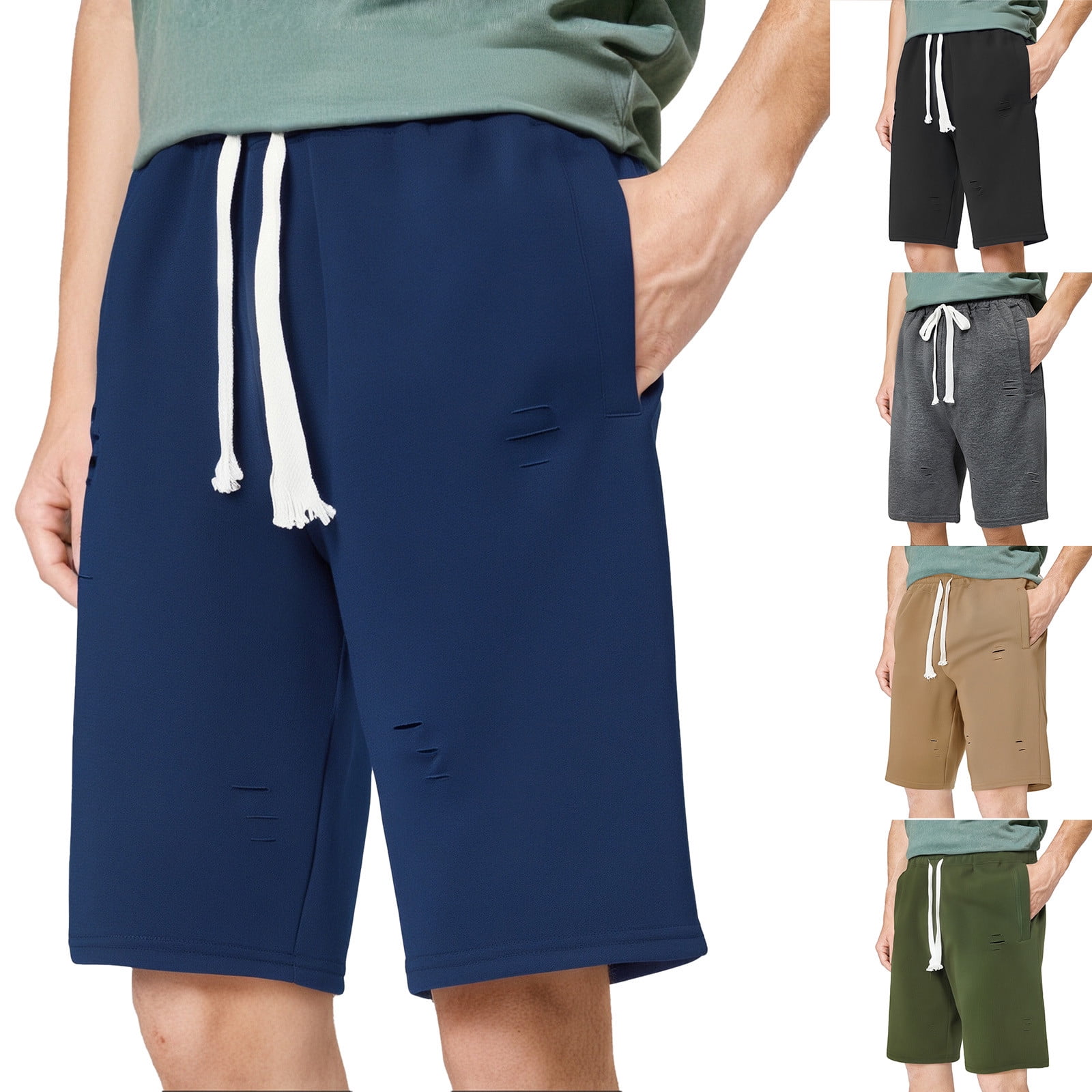 Athletic Gym Mens Shorts Workout Black Quick Dry Basketball Shorts ...