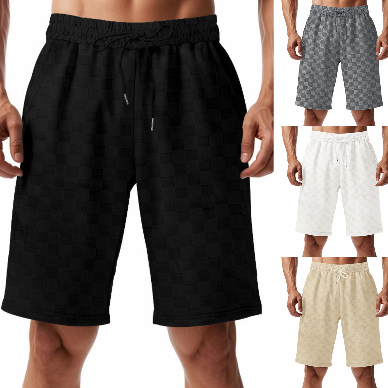 Athletic Gym Mens Shorts Workout Black Quick Dry Basketball Shorts ...