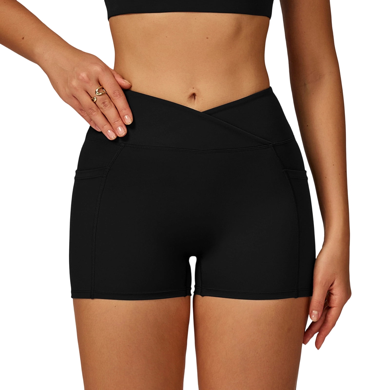 Athletic Gym Shorts for Women Quick Dry High Waist Belly Control ...