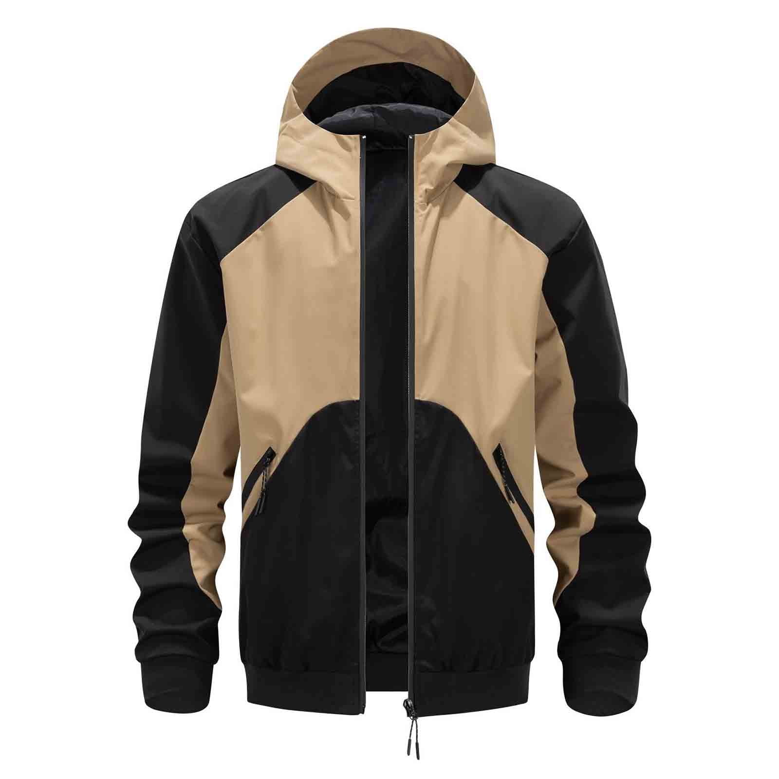 Athletic Jackets for Men with Zipper Pockets and Hoodie Zip Up Coats ...
