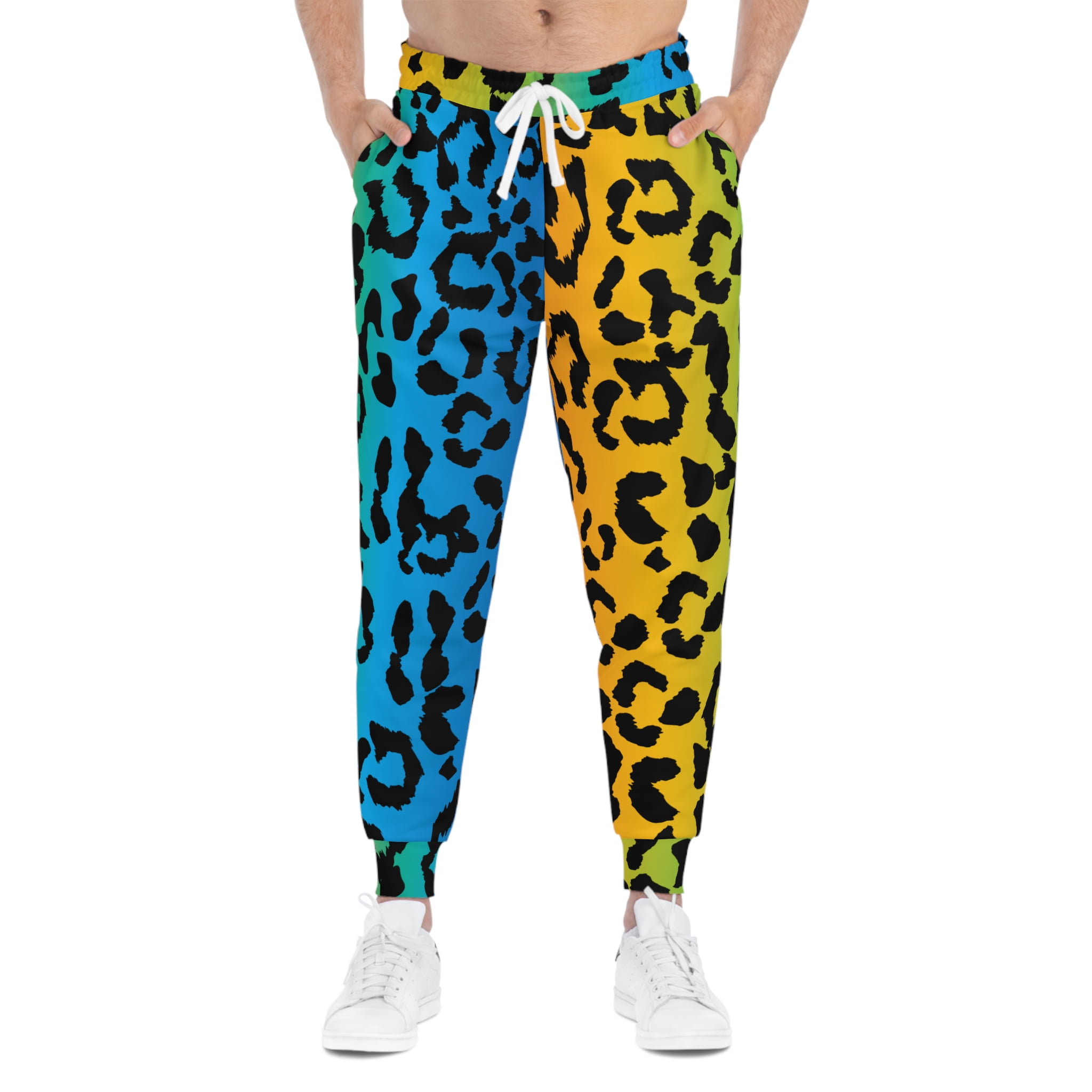 Athletic Joggers (AOP) - Leopard Camouflage - Rainbow Reverse Panel X ...