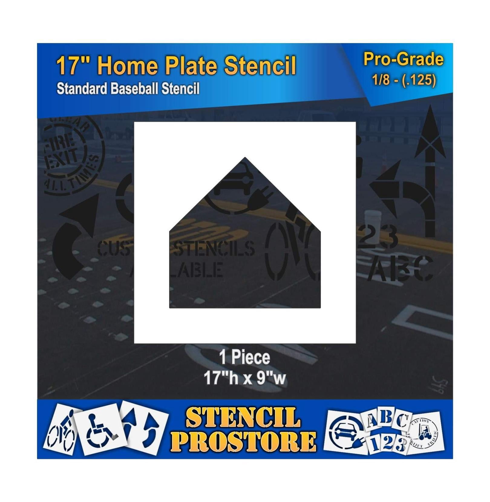 Athletic Marking Stencil - 17 inch -Baseball Home Plate Stencil - 17" x ...