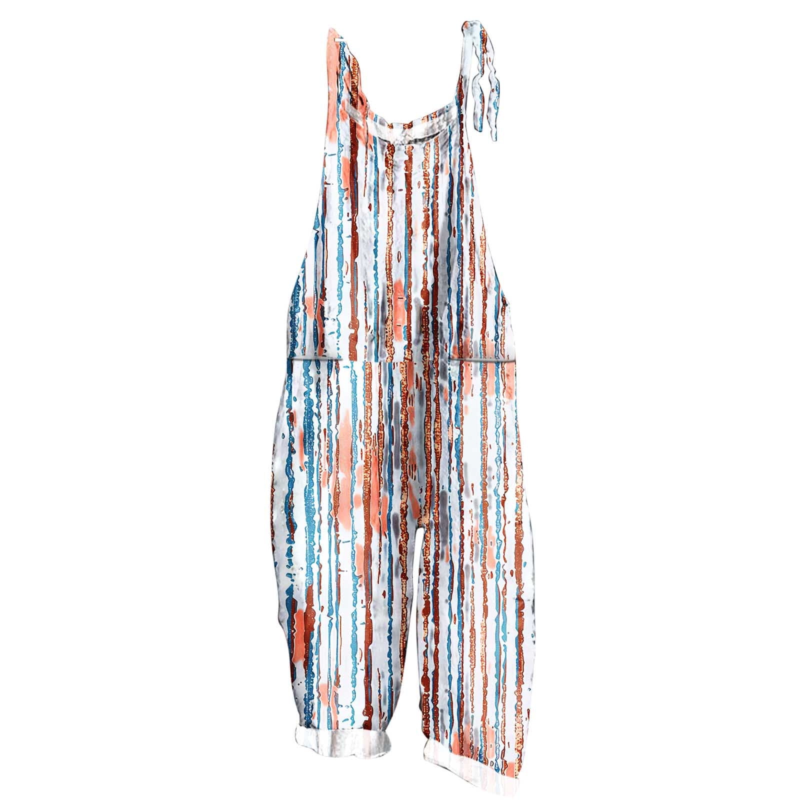 Athletic Overalls with Pockets for Women, Linen Boho Jumpsuits for ...