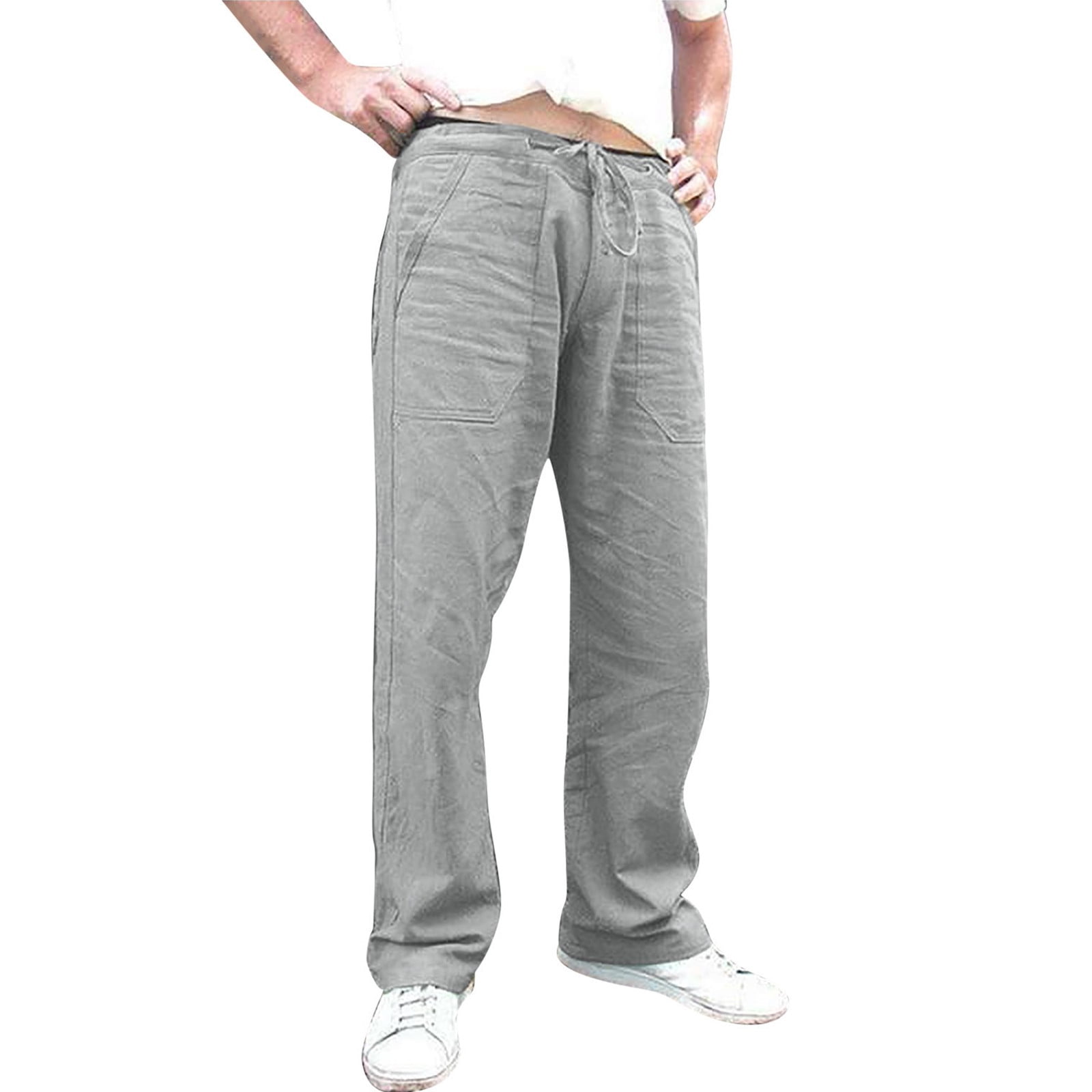 Athletic Pants for Men Loose Casual Men's Sweatpants Summer Drawstring ...