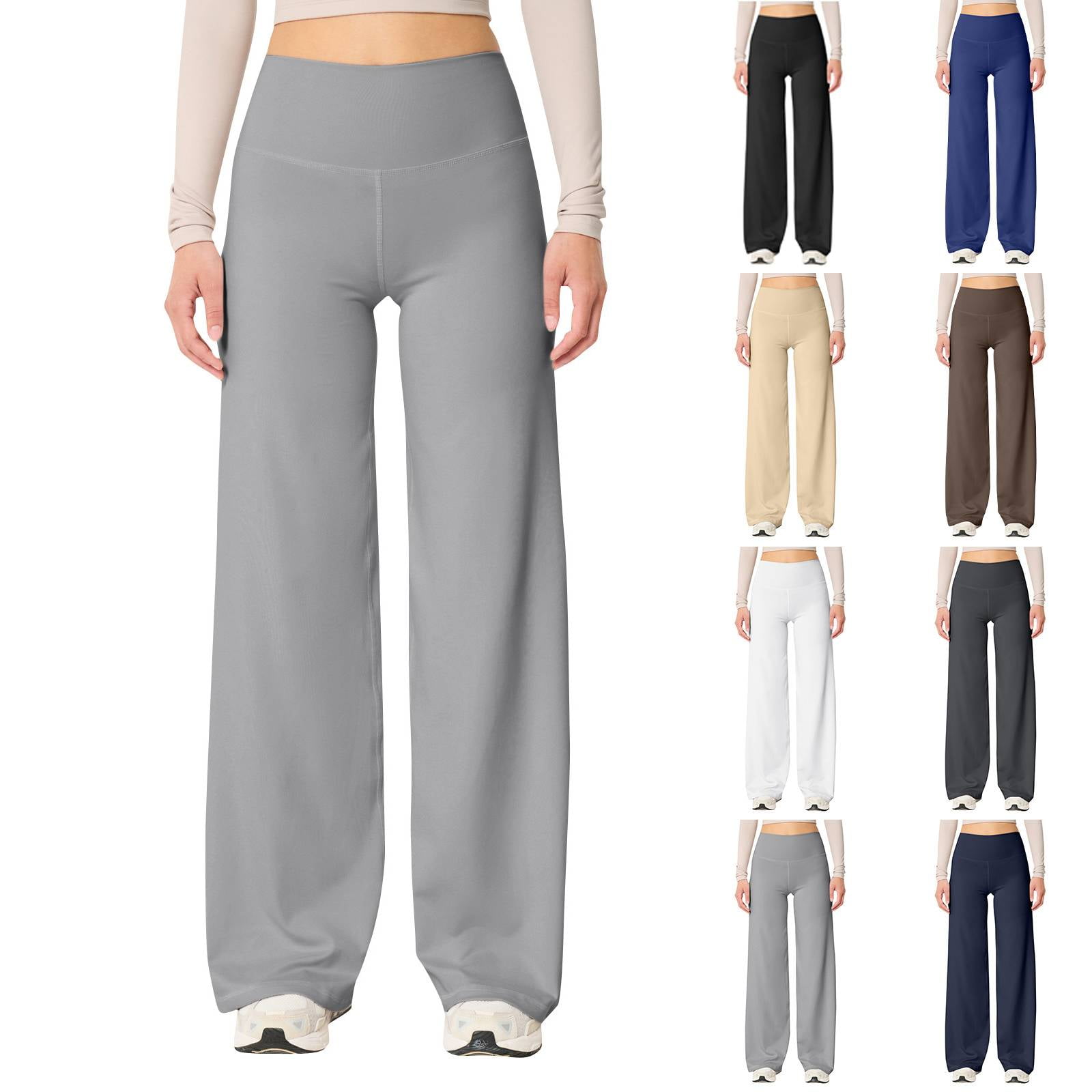 Athletic Pants for Women Wide Leg Pants High Waist Yoga Sweatpants ...