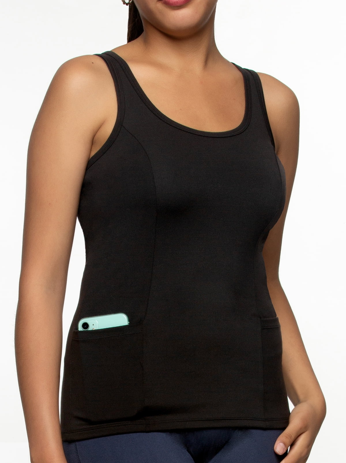 Athletic Pocket Tank Top | Athleisure Top for Women | Felina (Black ...
