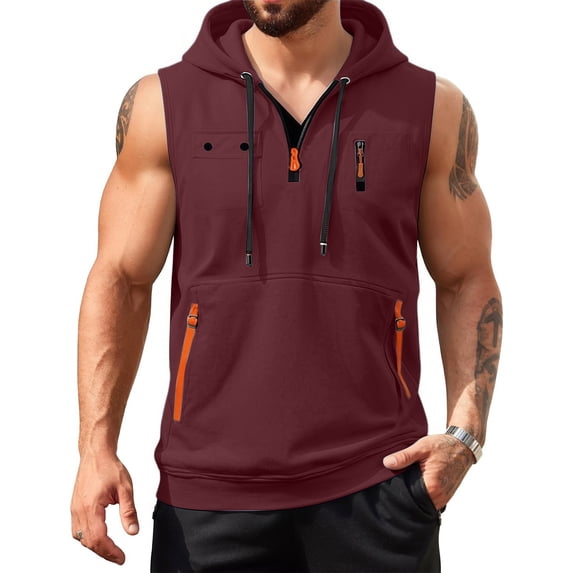 Athletic Shirts for Men Sleeveless Side Seam Details Breathable Summer ...