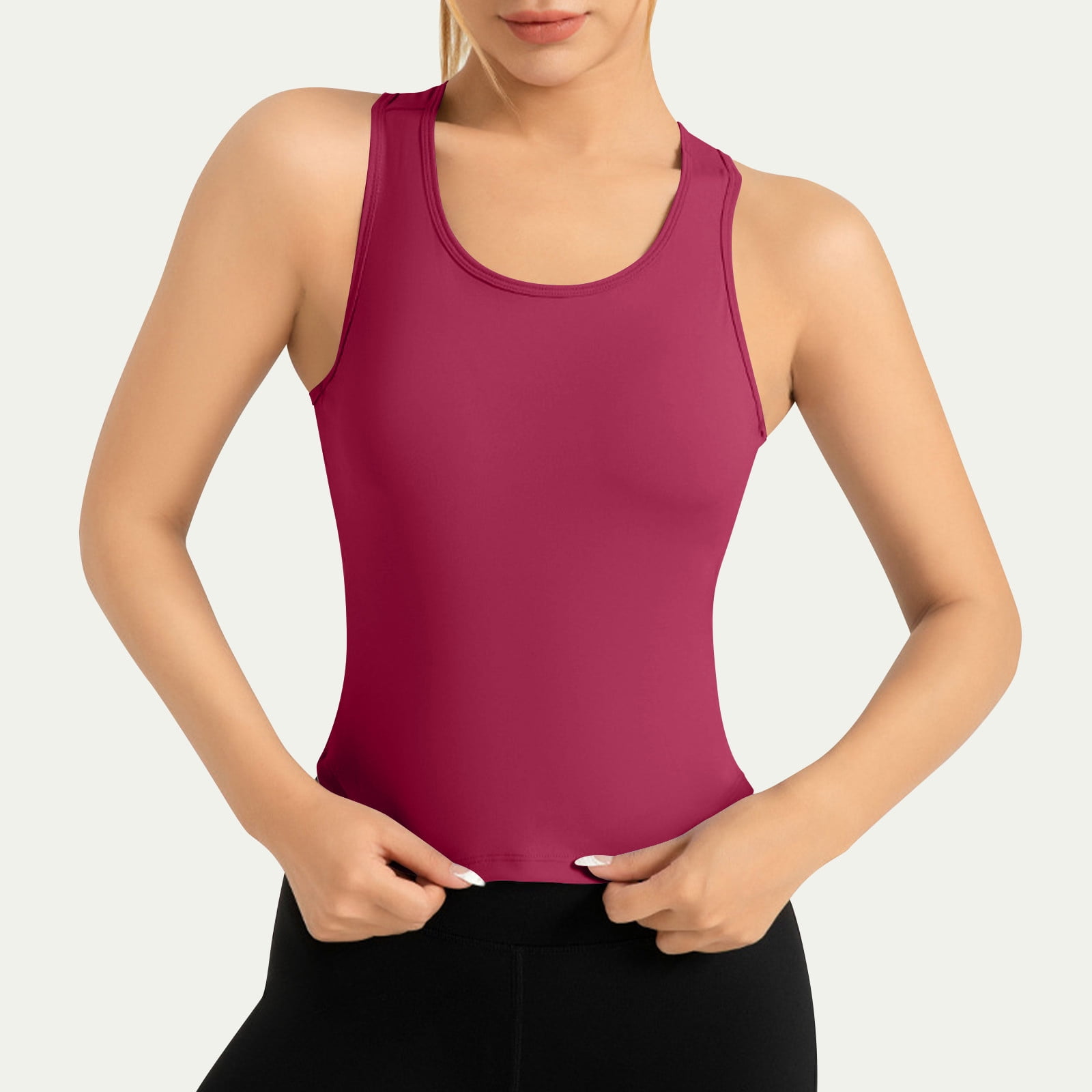 Zunfoe Athletic Shirts for Women Sports Racerback Tank Tops Quick ...