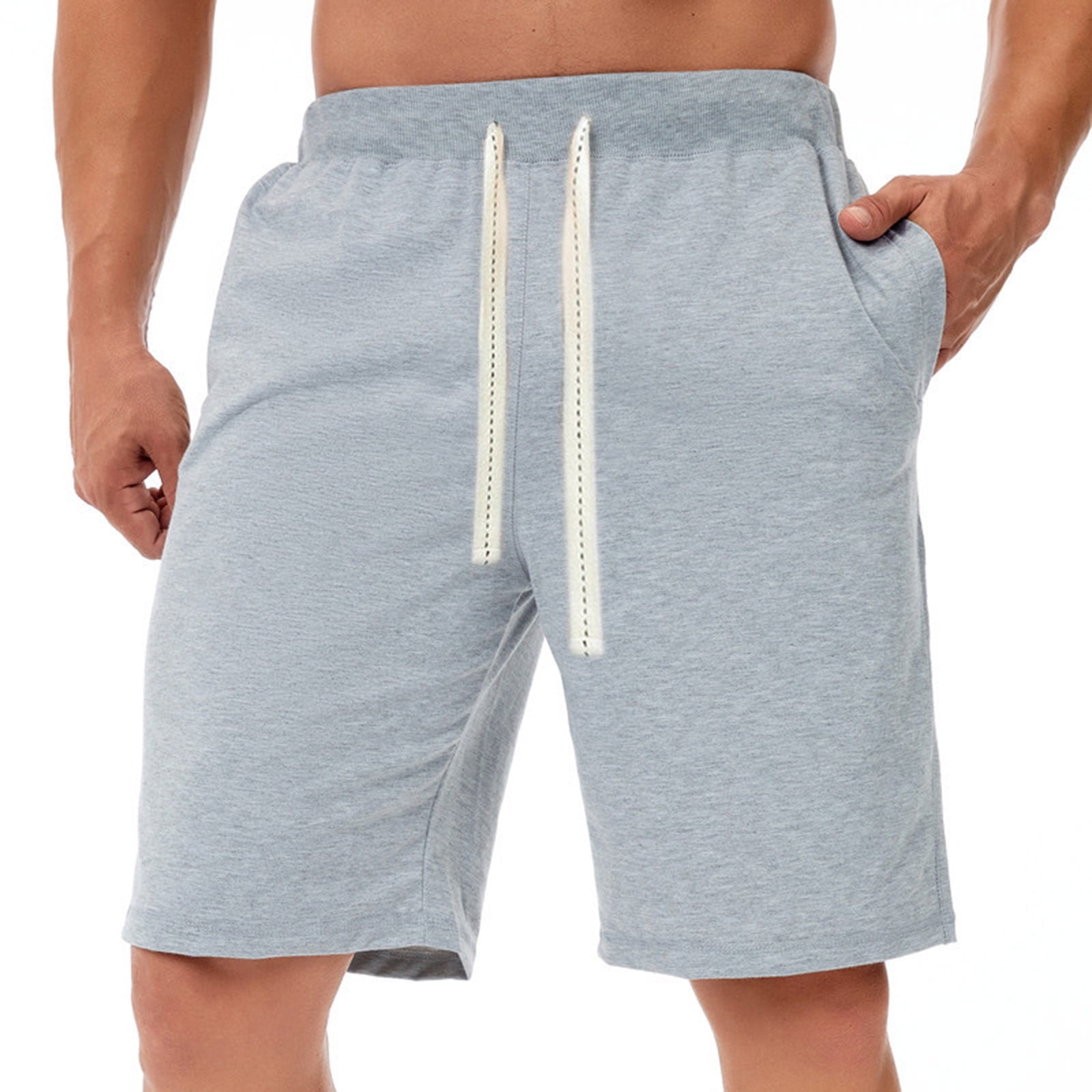 Athletic Shorts Men Clearance, Men Casual Solid Pocket Elastic Waist ...