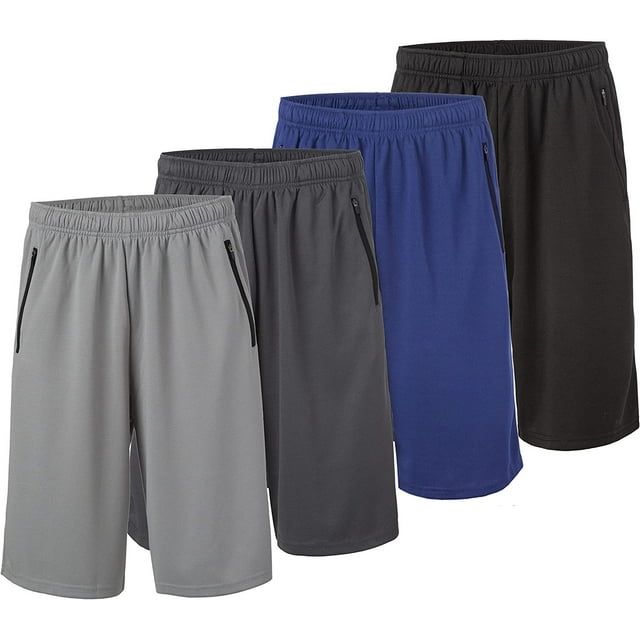 Athletic Shorts for Men - 4 Pack Men's Activewear Quick Dry Basketball ...