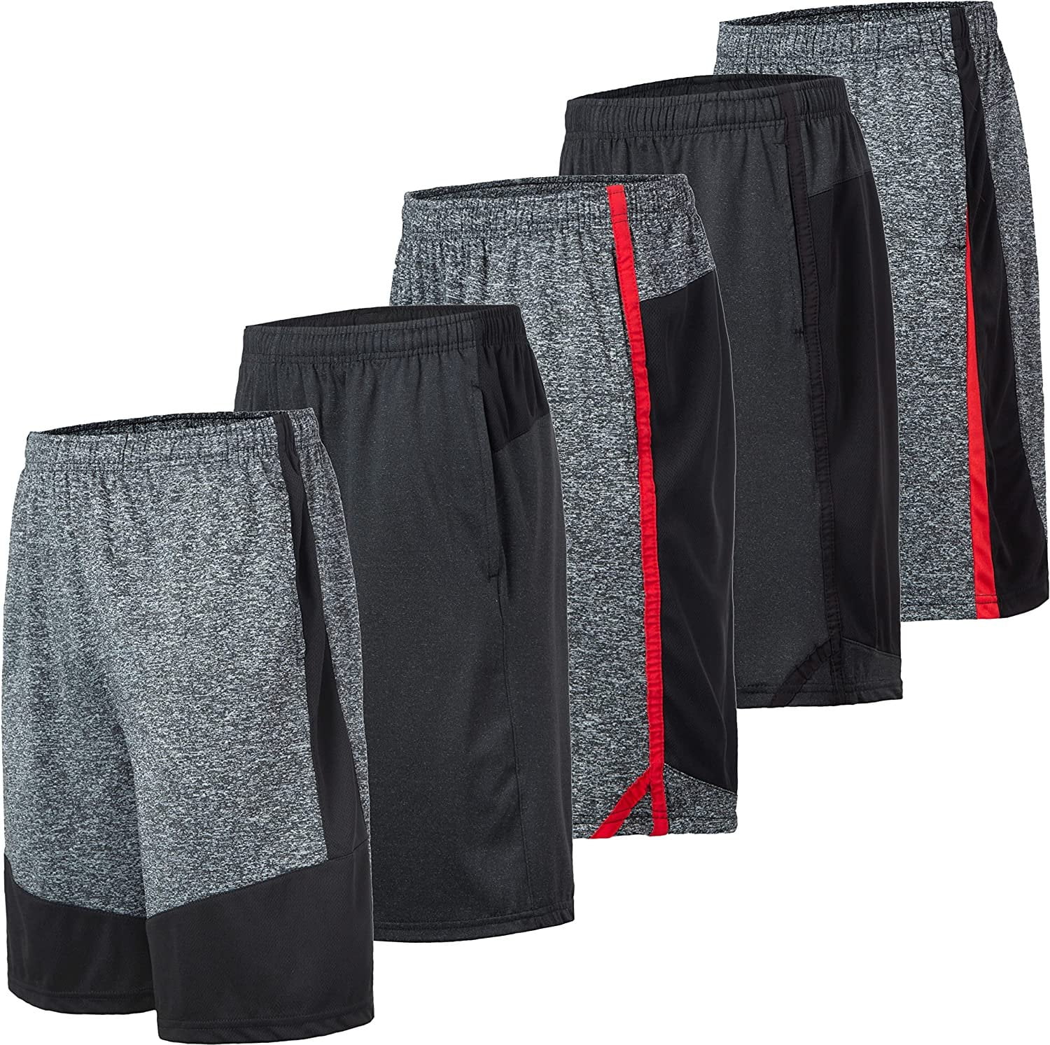 Athletic Shorts for Men - 5 Pack Pack Men's Activewear Quick Dry ...