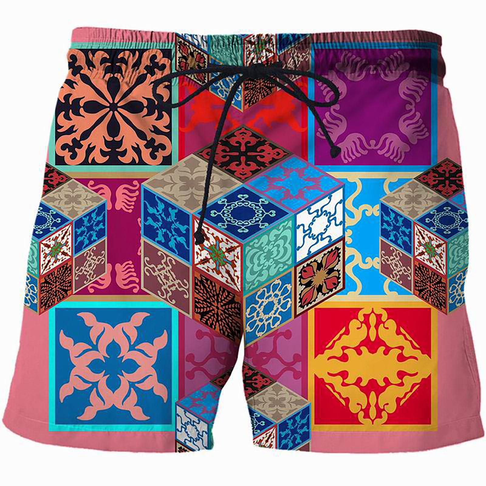 Athletic Shorts for Men African Sweat Dashiki Printed Trousers ...