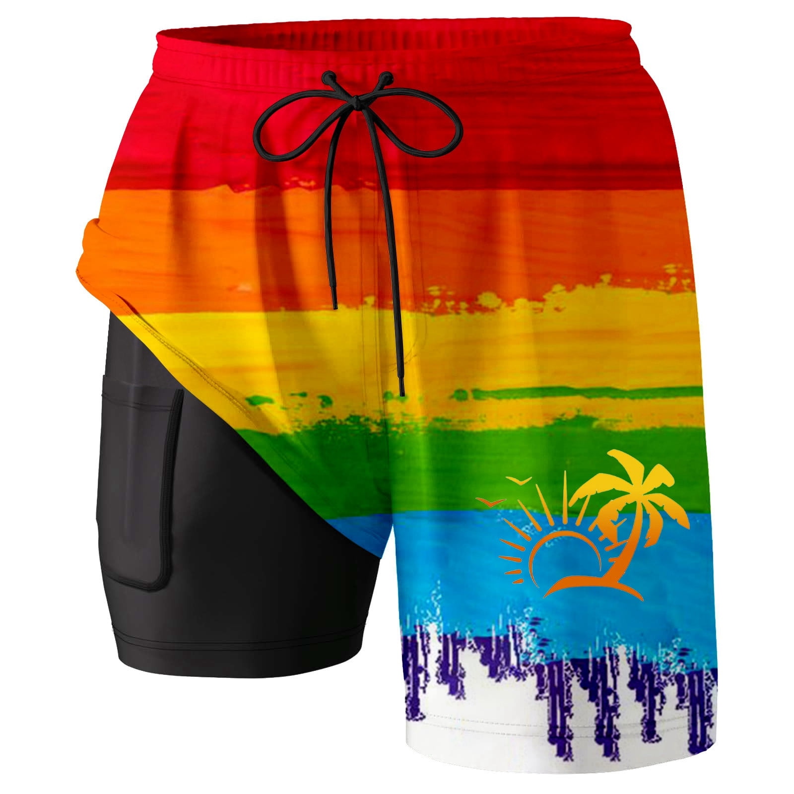 Athletic Shorts for Men Animal Print Short Sleeved T Shirt Capybara ...