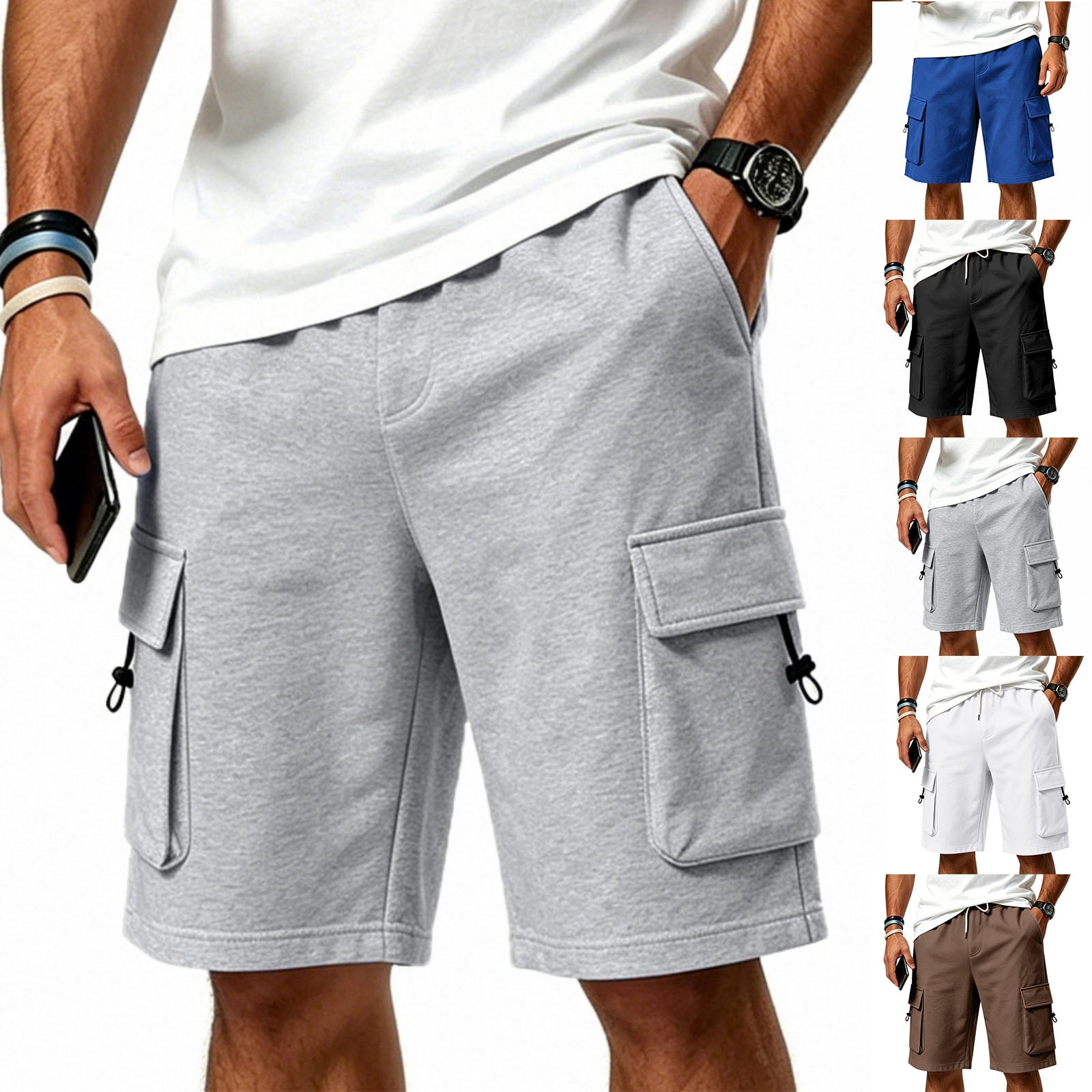 Athletic Shorts for Men Cargo Pleated Comfy Clothes Summer Casual ...