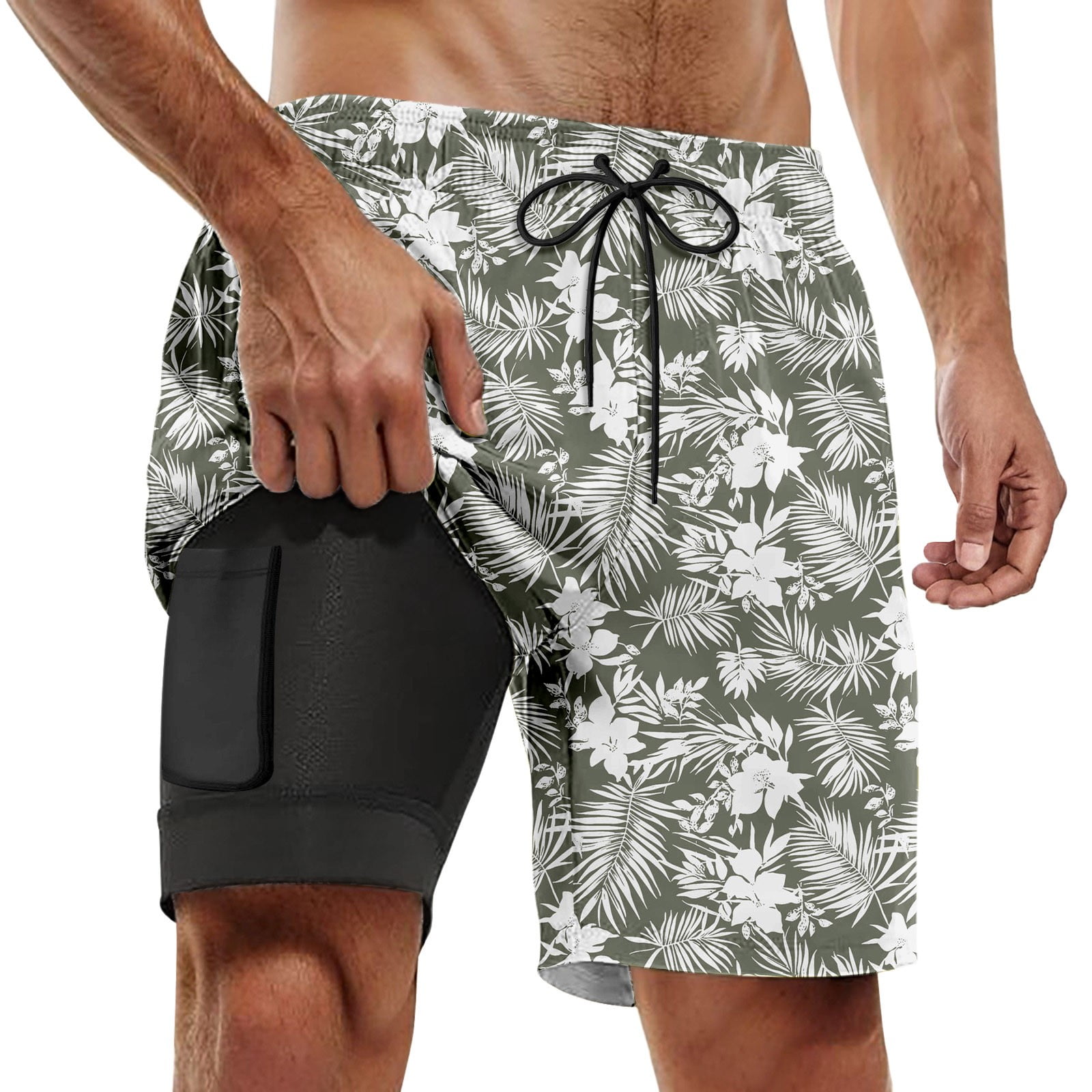 Athletic Shorts for Men European Summer Beach Shorts Casual Coconut ...