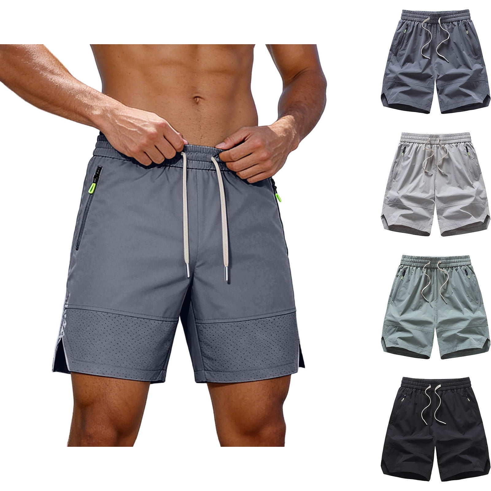 Athletic Shorts for Men Jogger Hiking Clothes Lounging Quick Dry Summer ...