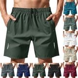 Athletic Shorts for Men Quick Dry Drawstring Breathable Biker Short ...