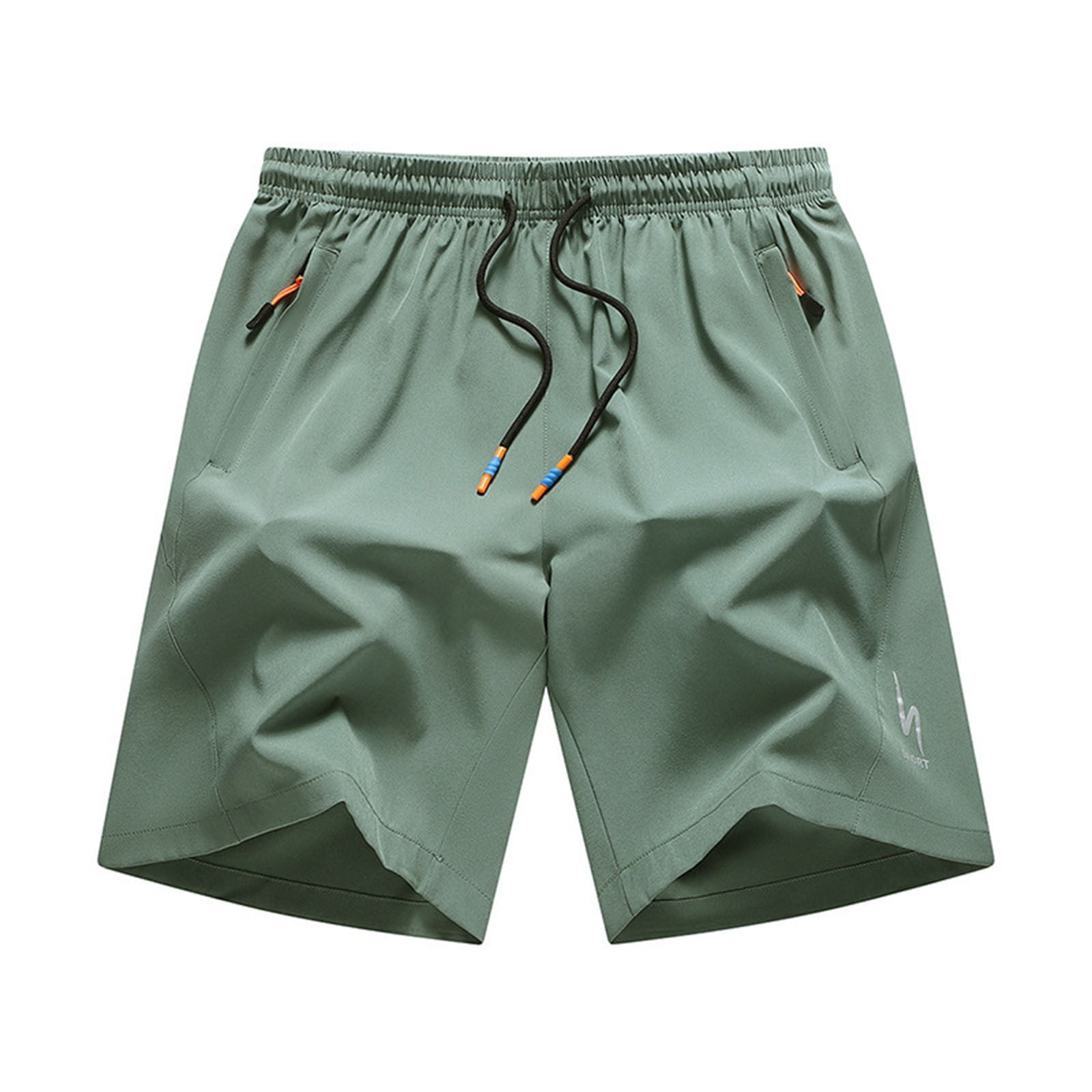 Athletic Shorts for Men Solid Color Casual Sporty Elastic Waist ...