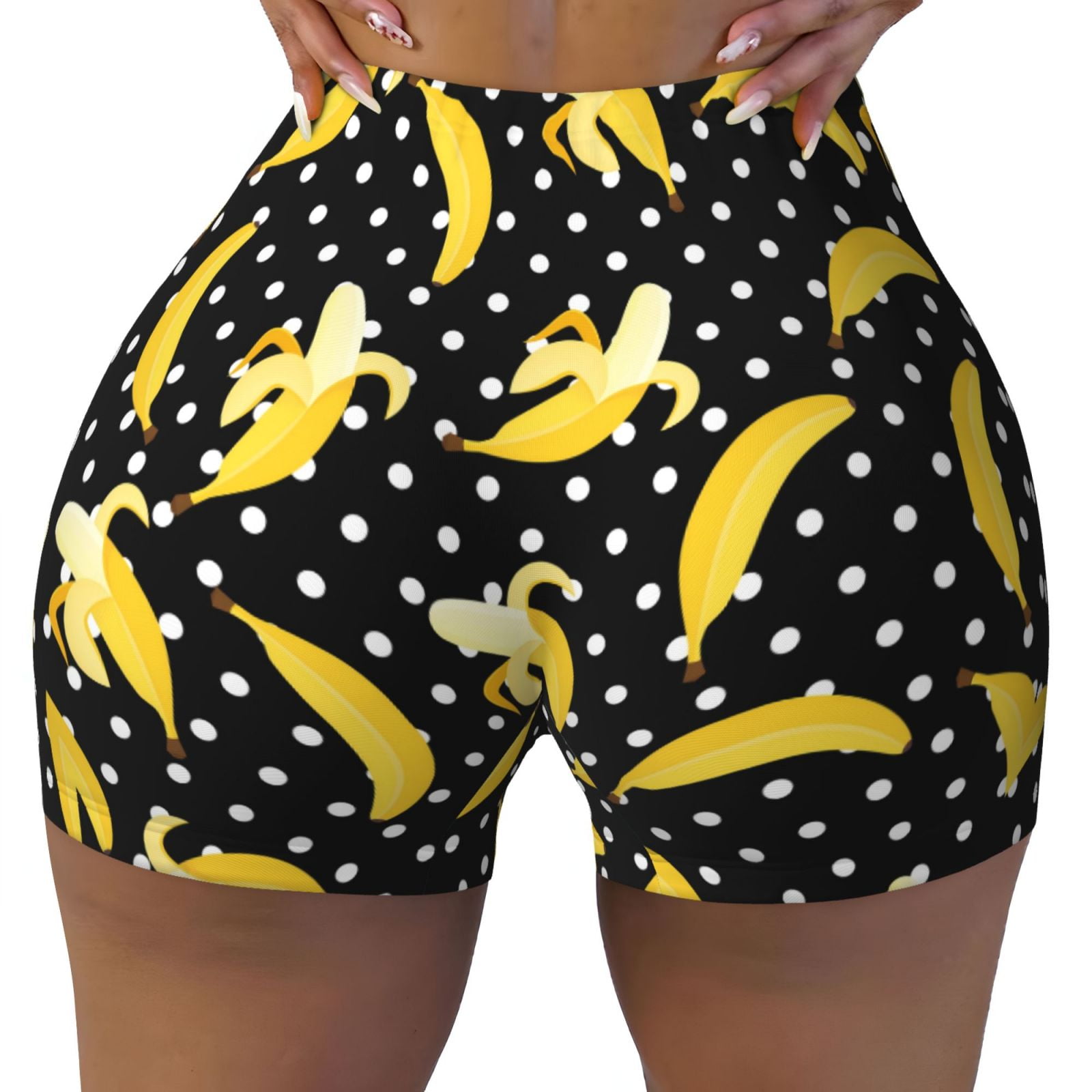 Athletic Shorts for Women, Banana Seam Womens Shorts High Waisted Sport ...