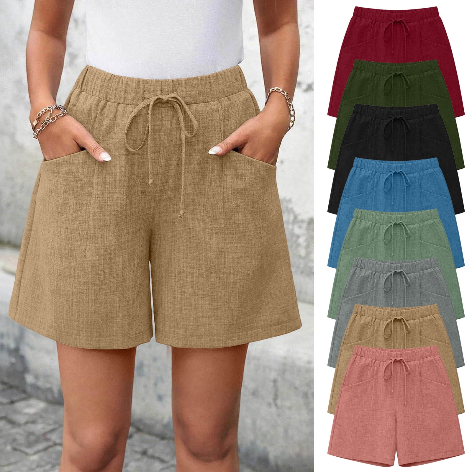 Athletic Shorts for Women Running Gym Women's Shorts Fashion Elastic ...