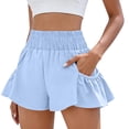 Athletic Shorts for Women Summer High Waisted Boho Ruffle Shorts with ...