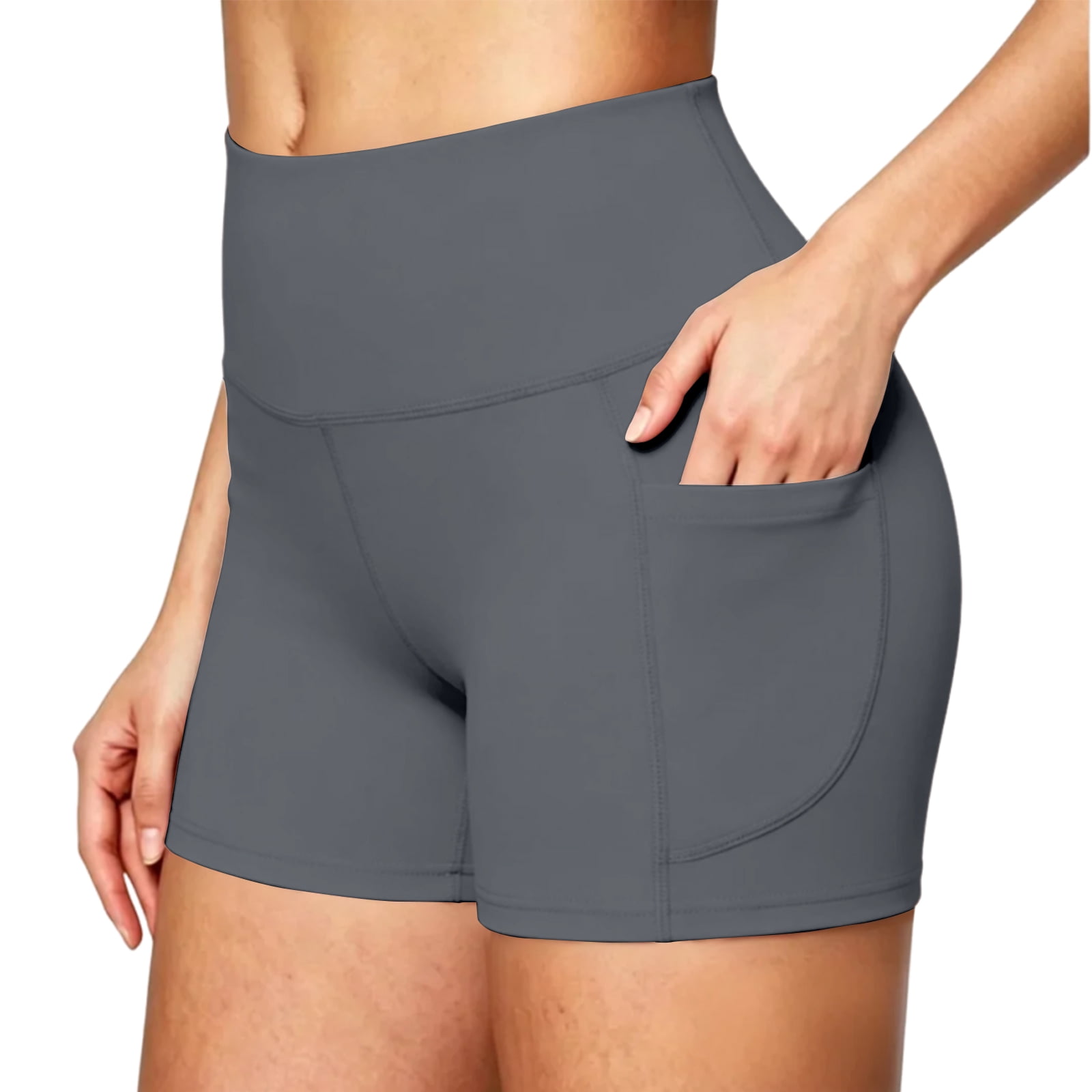 Athletic Shorts for Women Yoga High Waist Tummy Control Fitness ...