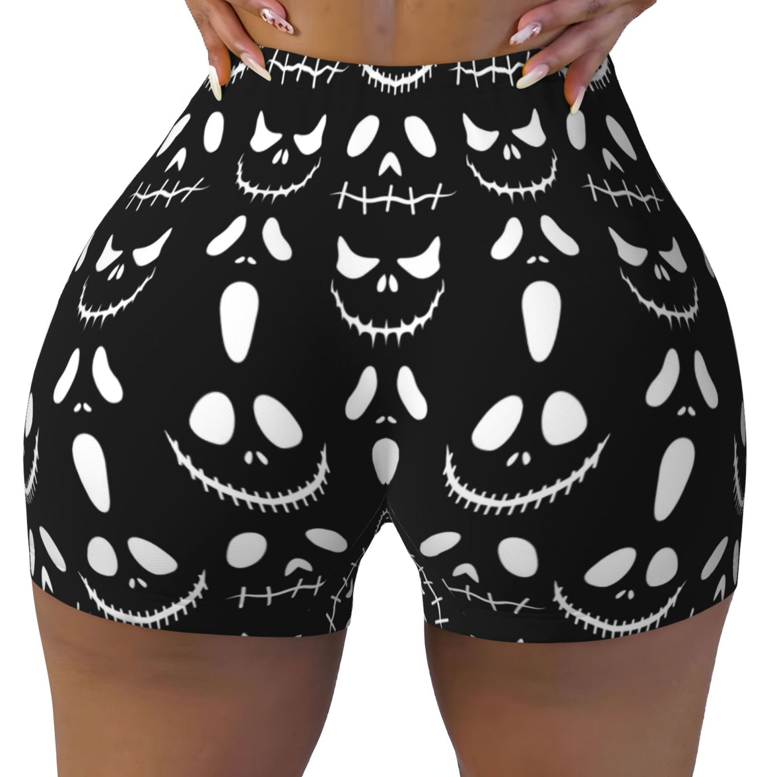 Athletic Shorts for Women, halloween ghost elements Seam Womens Shorts ...