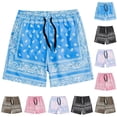 Athletic Shorts with Pockets Men's Paisley Shorts Mesh Graphic Print ...