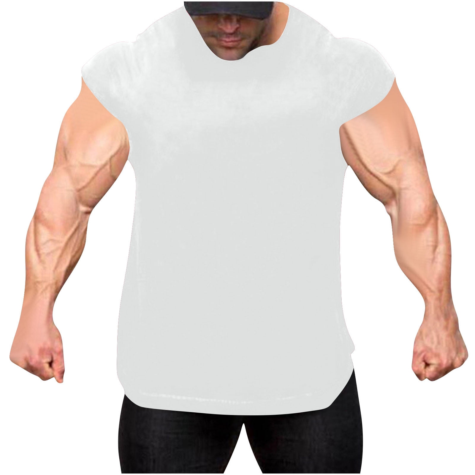 Athletic Sleeveless Shirts For Mens Put On Stretch Ultra Soft Tank Tops ...