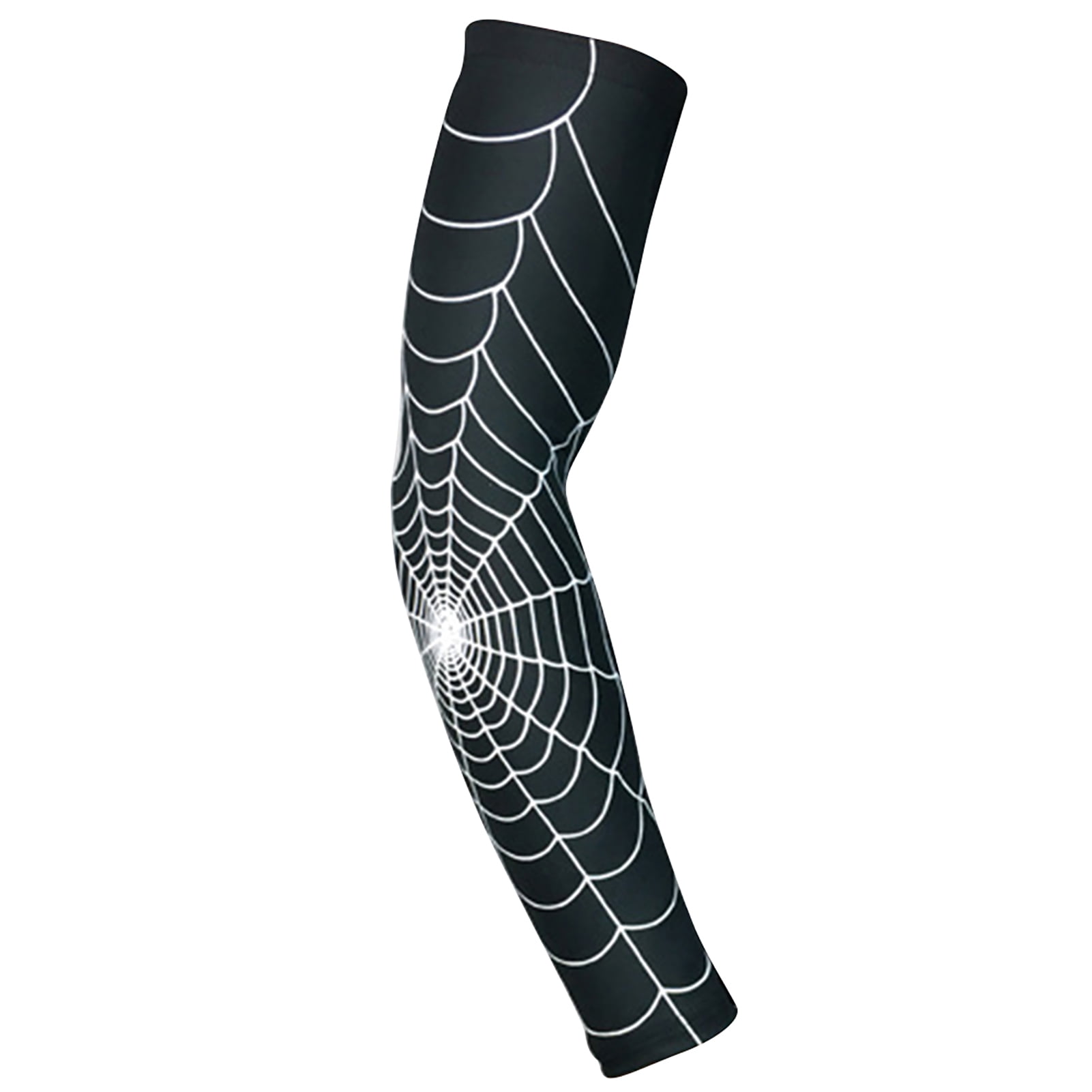 Athletic Sleeves Spider Web Pattern Arm Protector Sweat-Absorbent Arm ...