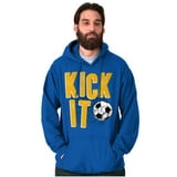 Athletic Soccer Fan Kick It Goal Men's Big & Tall Graphic Hoodie Brisco ...