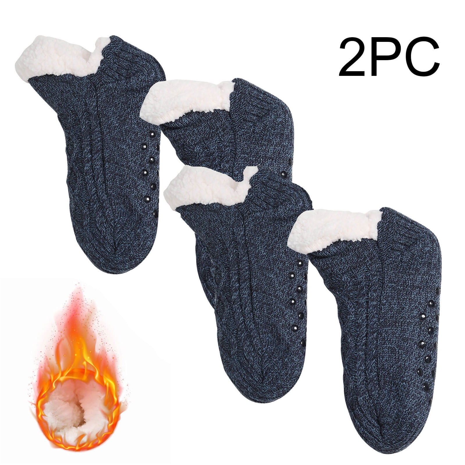 Athletic Socks Boy Ankle 2pc Kids Slipper Socks Boys Girls Winter Warm ...