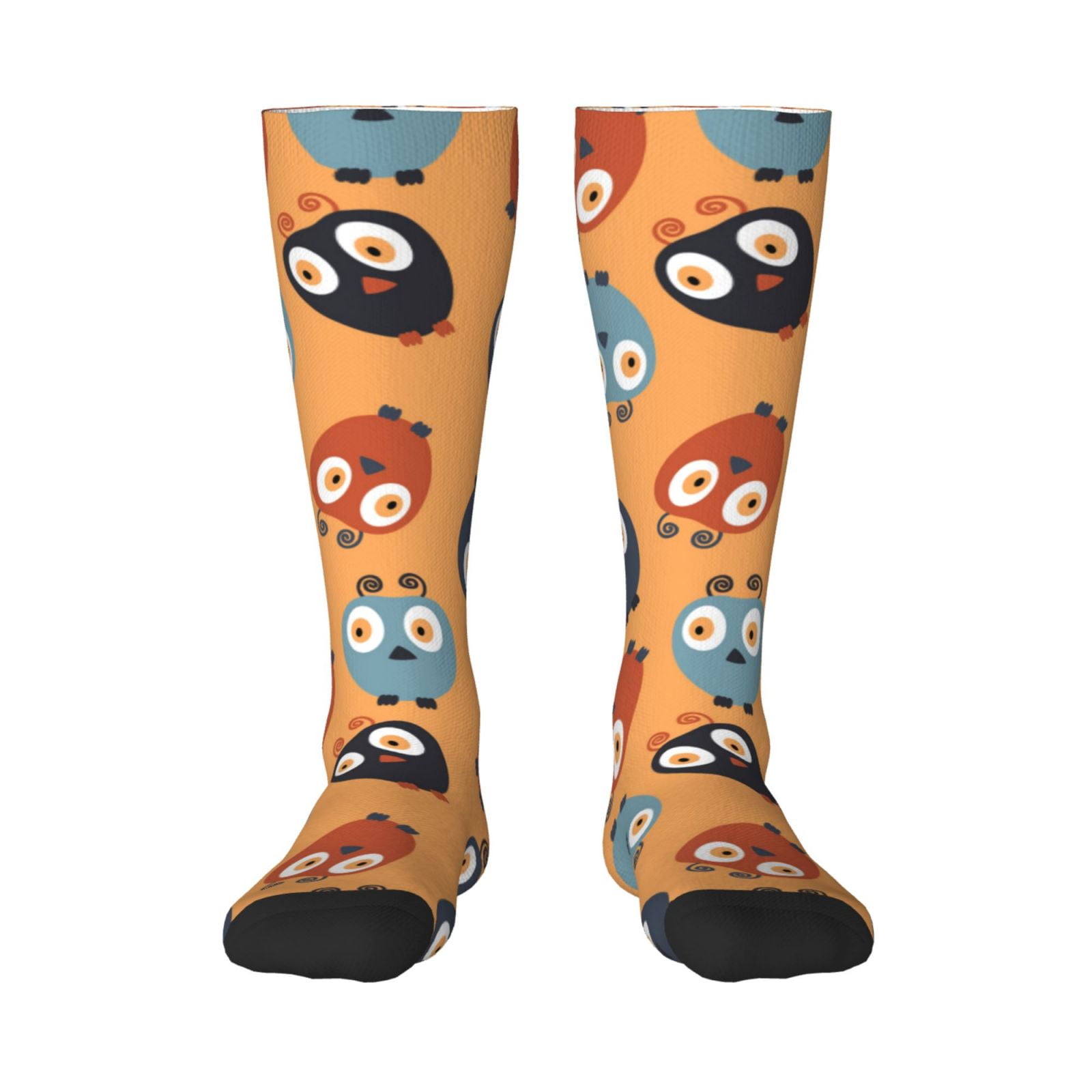 Athletic Socks Men Women， Abstract Owl Cute Knee High Socks, Calf Tube ...