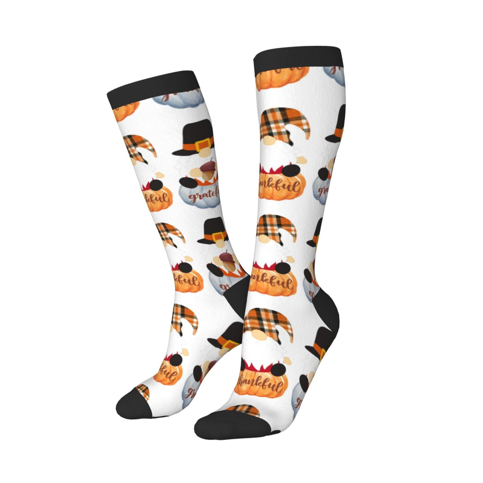 Athletic Socks Men Women - Autumn Gnomes Knee High Socks, Calf Tube ...