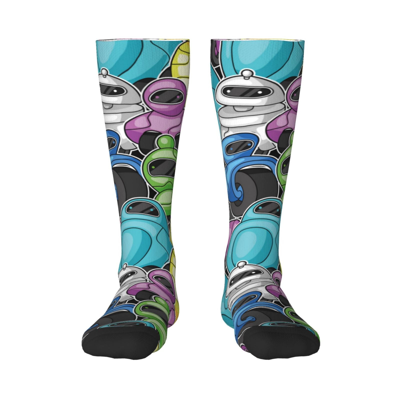 Athletic Socks Men Women， Color robot Knee High Socks, Calf Tube ...
