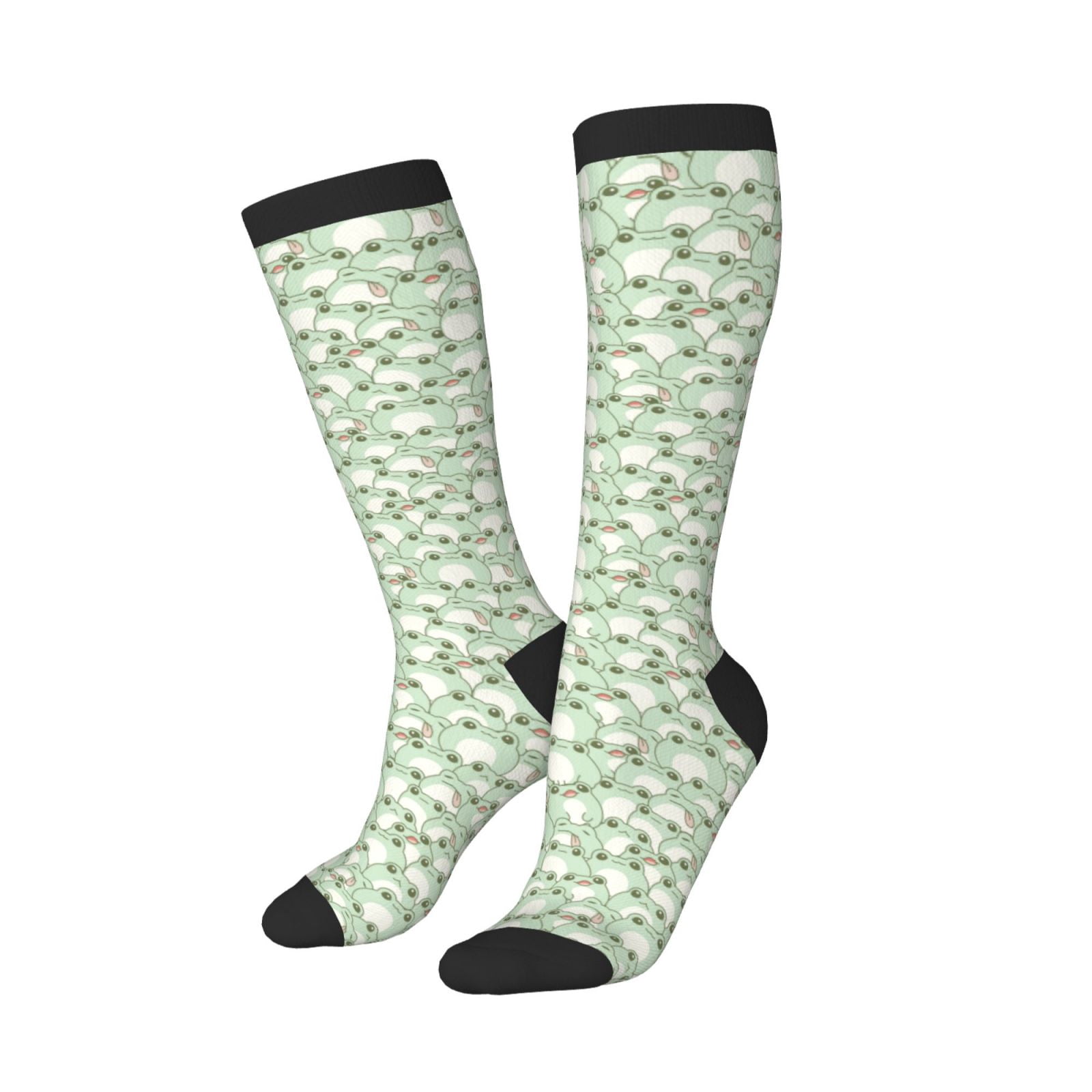 Athletic Socks Men Women - Cute Frog funny Knee High Socks, Calf Tube ...