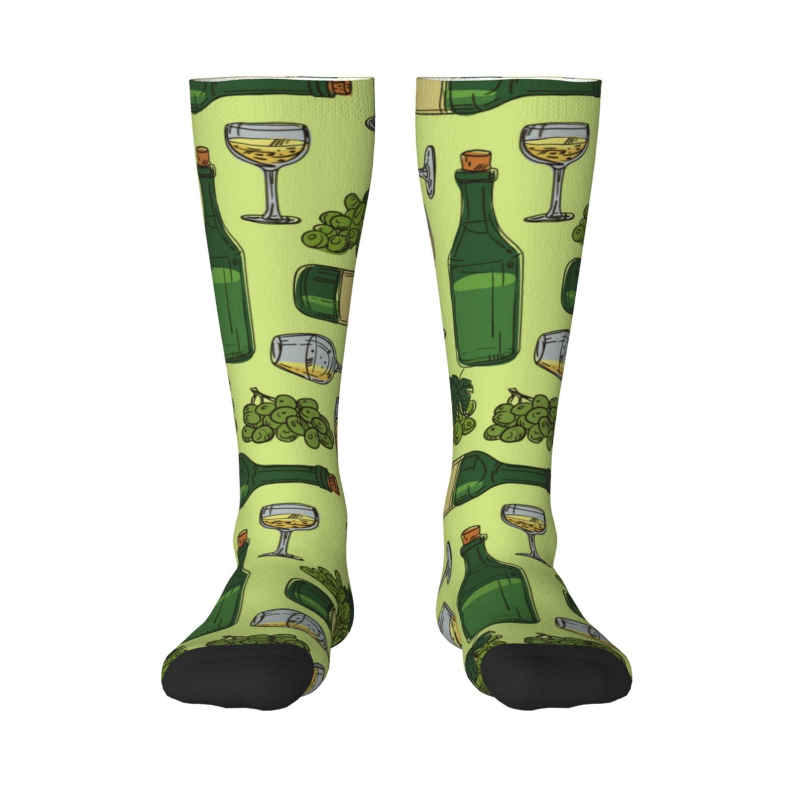 Athletic Socks Men Women， Cute Grape Juice Knee High Socks, Calf Tube ...