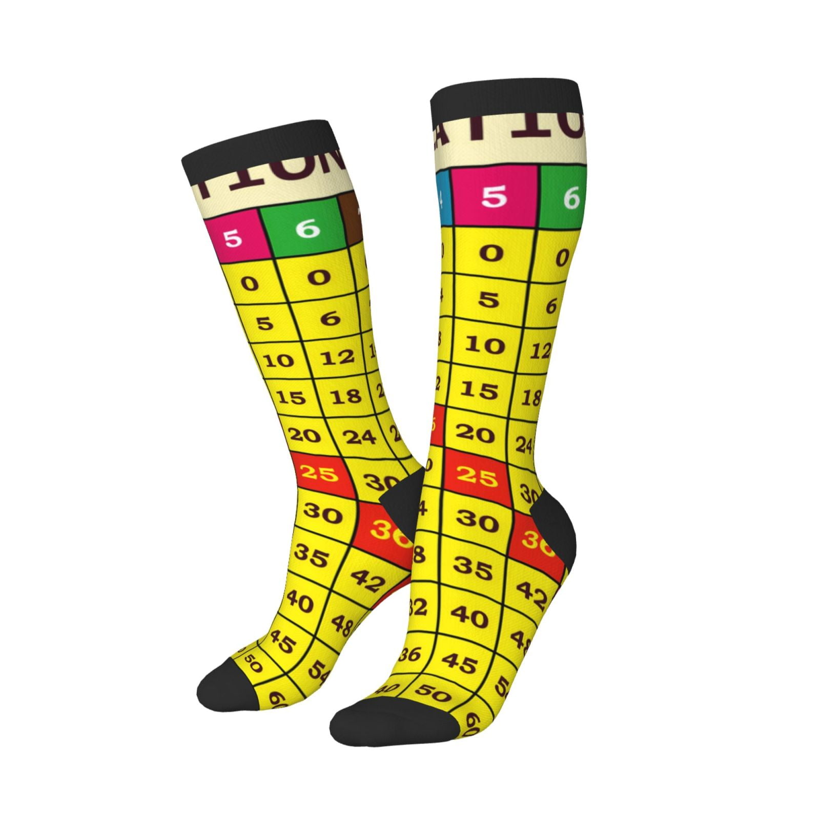 Athletic Socks Men Women - Multiplication Table2 Knee High Socks, Calf ...