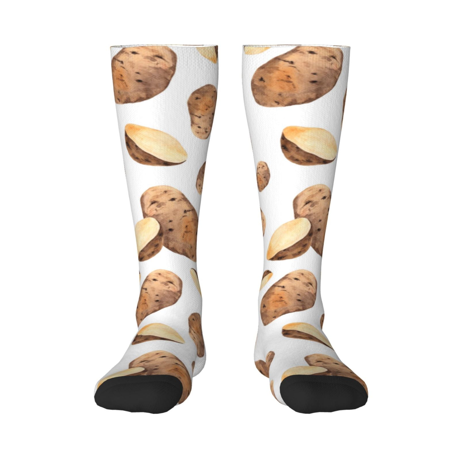 Athletic Socks Men Women， potato pattern Knee High Socks, Calf Tube ...