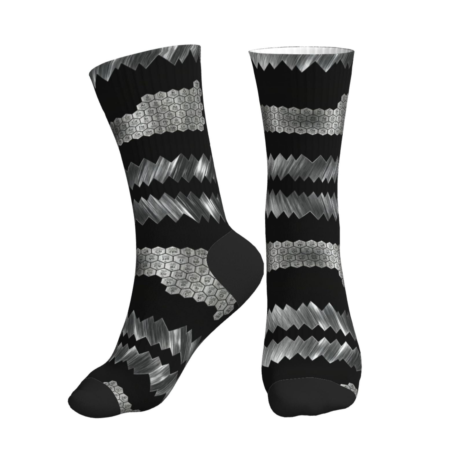 Athletic Socks Rainbow Honeycomb Periodic Table Sport Running Calf ...