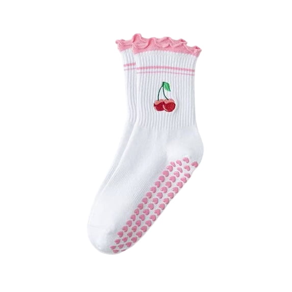 Athletic Socks Slip Resistant Pilates Socks Silicone Grips Gym Workout ...