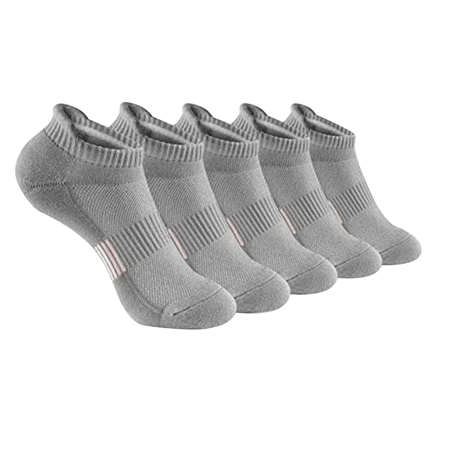 Athletic Socks Women Cotton, 5pairs Women's Solid Color Thick Warm ...