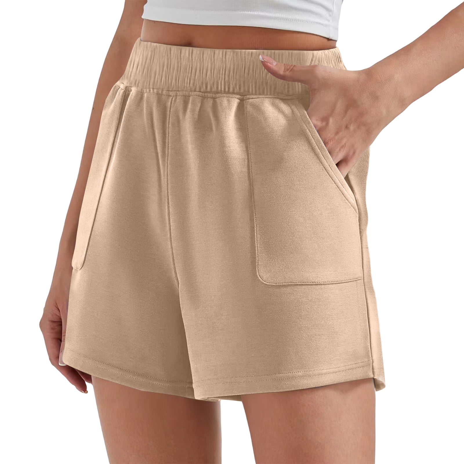 Athletic Sweat Shorts for Women 2026 Summer High Waist Elastic Waist ...